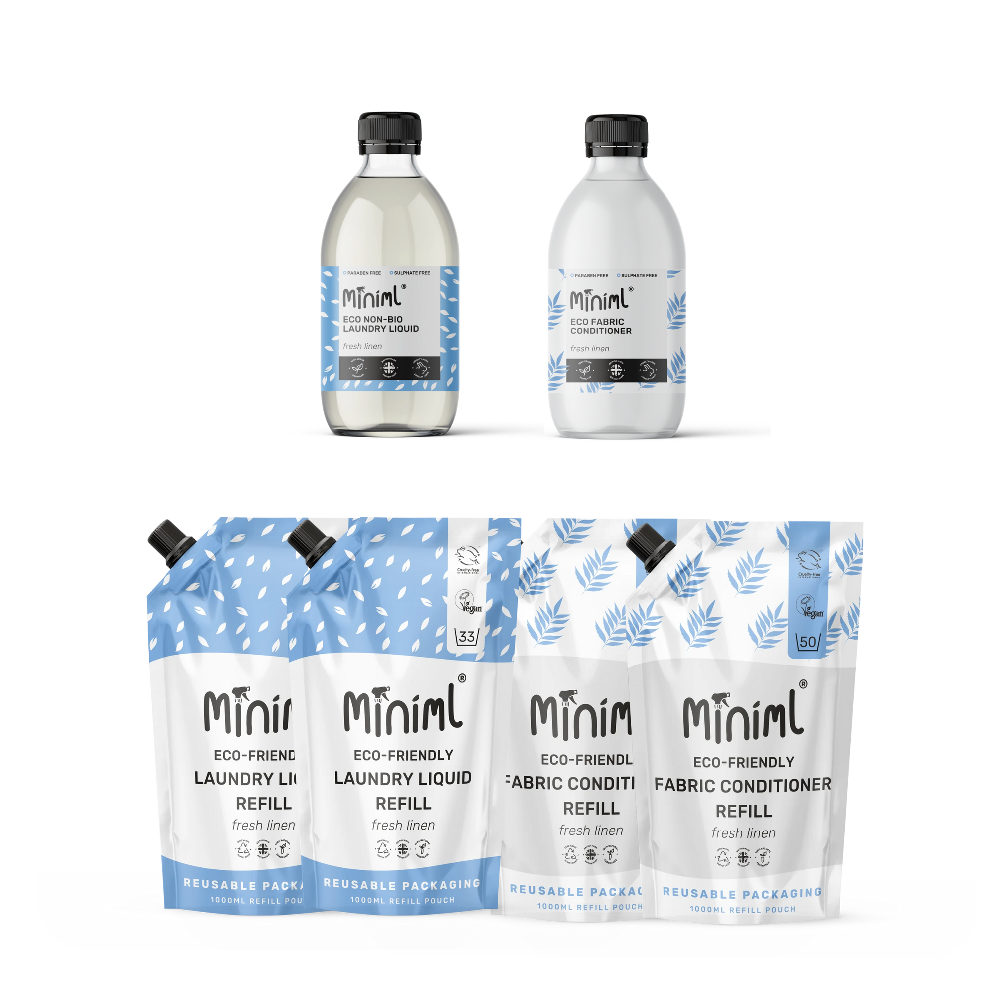 Refillable Eco-Friendly Washing & Laundry Detergent | Miniml